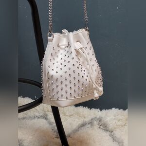 Bags | All Black Spiked Bucket Bag | Poshmark